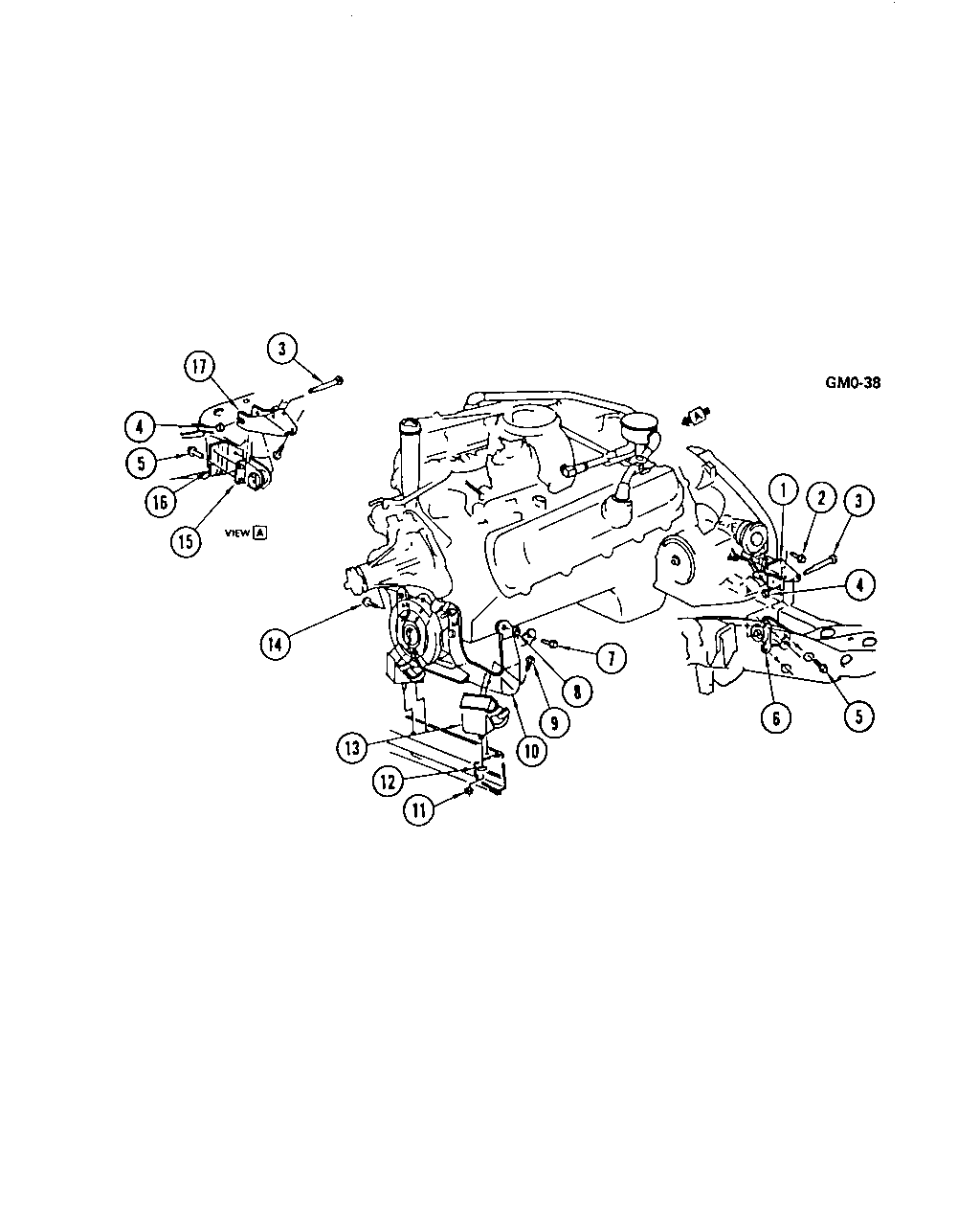 Cadillac Seville E K ENGINE TRANSMISSION MOUNTING V8 EPC