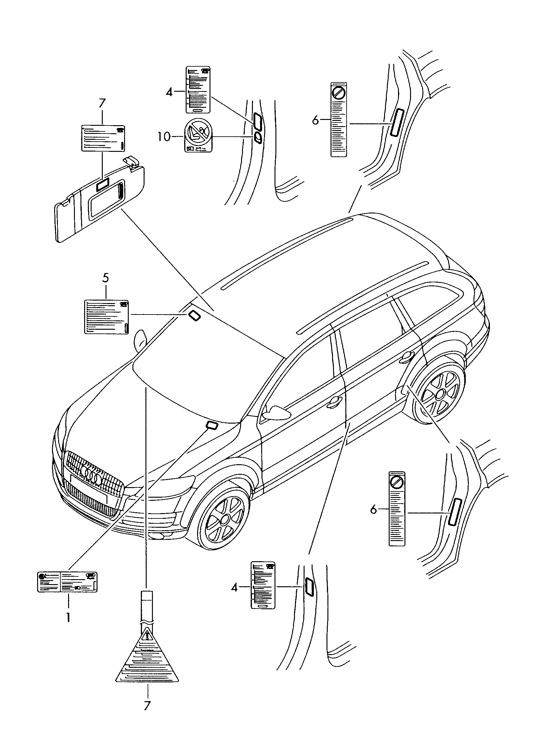 audi-a8-2004-2007-sticker-for-air-conditioner-airbag-data-plate