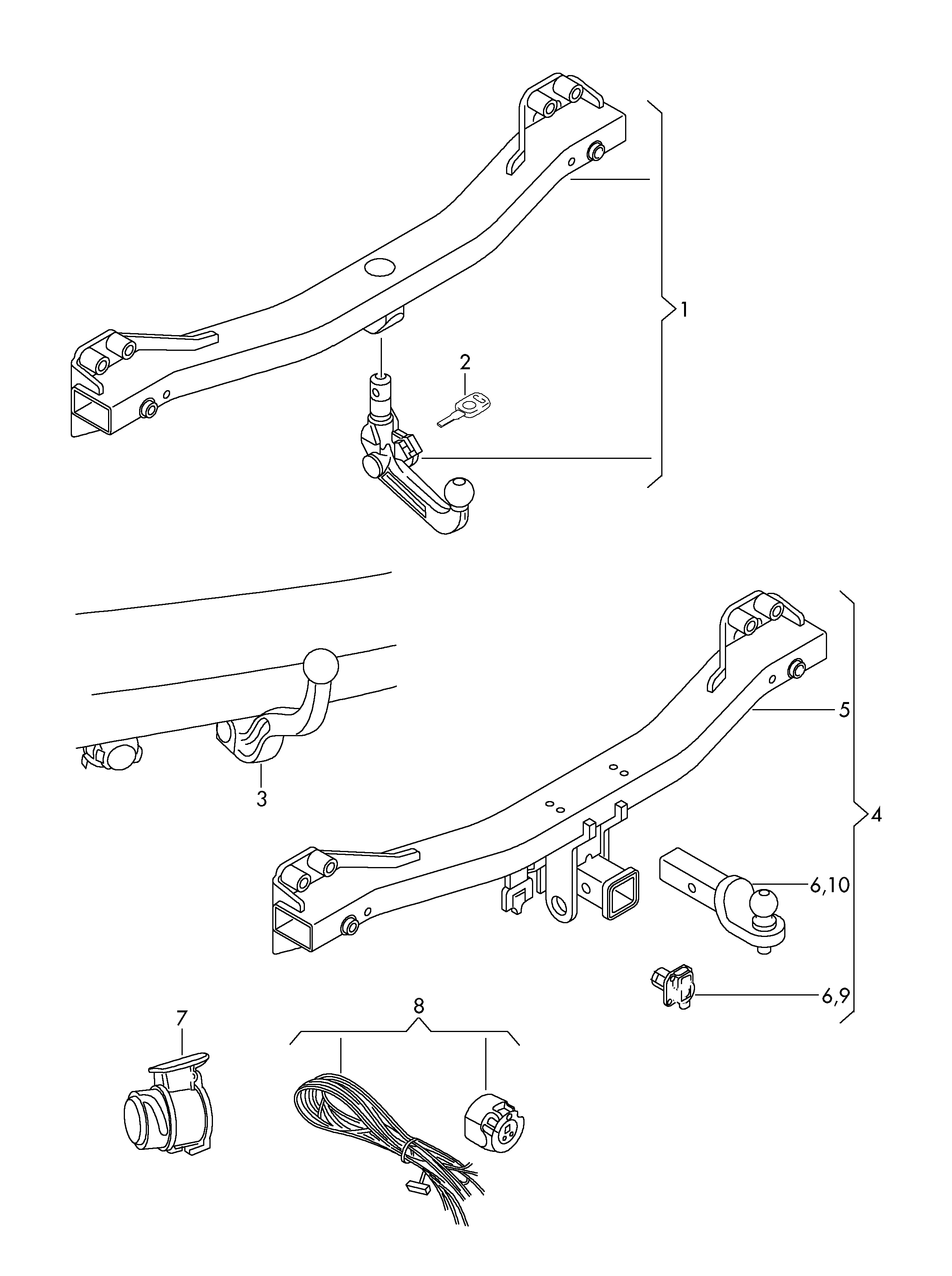 Audi Q7 2010 2015 Individual Parts Installation Kit Electrical 