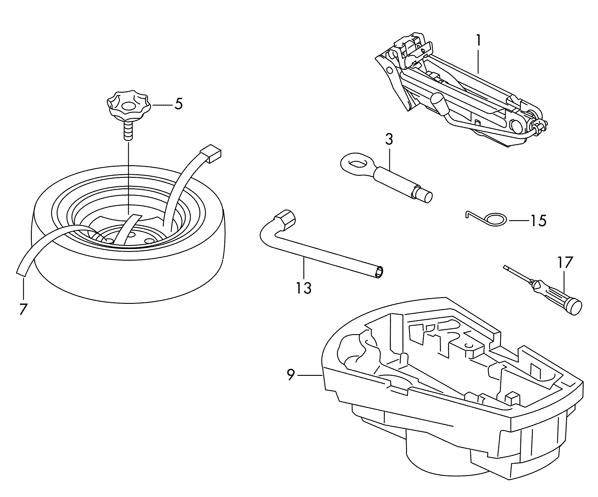 Volkswagen Polo Vento 2013 2014 Jack Vehicle Tools ETKA 